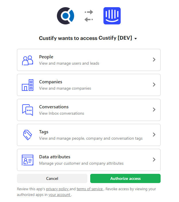 Intercom and Custify | Customer Success Integrations
