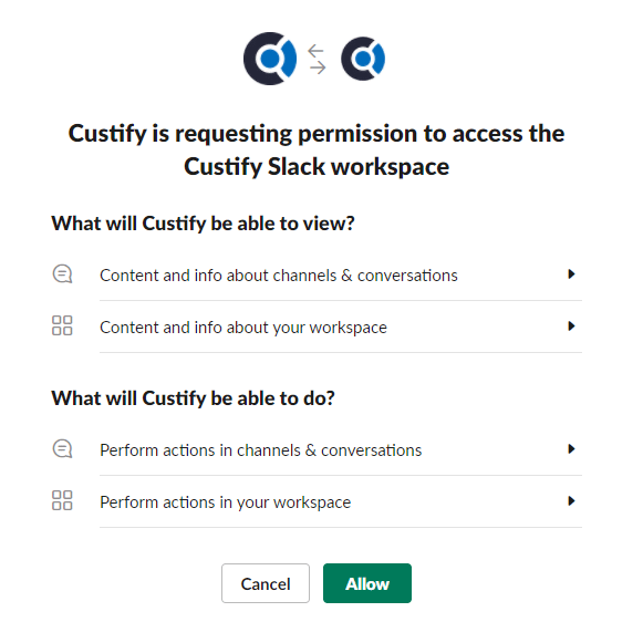 Slack and Custify | Customer Success Software Integrations